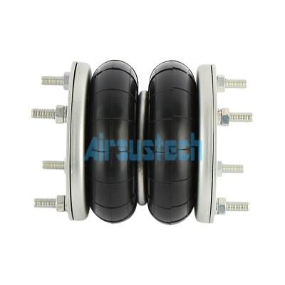 China Dunlop 6''X2 PNP 30551 01 11 1/2BSP Double Convoluted Bellows Air Spring 4-M10 Bolts for sale