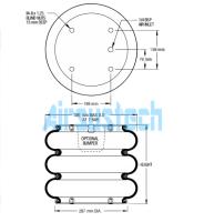 China W01-M58-6136 Firestone Style 333 Triple Convoluted Bellows Air Spring G1/4 Air Inlet for sale