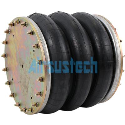 China Firestone Style 312 Triple Convoluted Air Bag W01-M58-7530 Ribbed Neck Aluminum for sale
