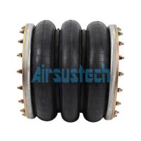 China Firestone Style 312 Triple Convoluted Air Bag W01-M58-7530 Ribbed Neck Aluminum for sale