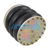 China Firestone Style 312 Triple Convoluted Air Bag W01-M58-7530 Ribbed Neck Aluminum for sale
