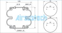 China ø125MM Natural Dia. Continental Contitech FD 40-10 CI G1/8 Industrial Air Spring for sale