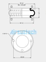 China Small Size 1H150076 AIRSUSTECH Flange Ring Air Bellows RUBENA 130X1 4 PCS M10 for sale