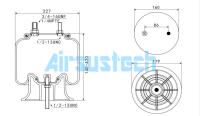 China W01-358-5423 Firestone Complete Air Spring Full Stroke 280MM For Reduce Shocks for sale
