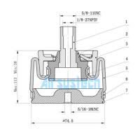 China Compact Sleeve Air Spring W02-358-3003 Firestone Air Actuator Full Stroke 75MM for sale