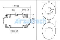China Suspension Air Spring Phoenix SP1B22 Single Convoluted Air Bellow Parker KY 9590 for sale