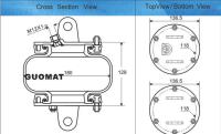 China 1B5081 Industrial Air Springs Gart Ari. 275 Rubber Air Bellows 136.5mm for sale