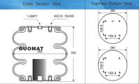 China 3B12-313 Goodyear Bellows 3B-356 Air Ride Springs 115061 Actuator Airkraft for sale