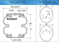 China 160mm Double Convoluted Air Spring W01-358-6910 Contitech Air Spring FD200-19 for sale