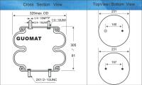 China W013587405 Air Actuator Double Convoluted Firestone Long Travel Airbags for sale