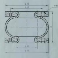 China FS22-3 Contitech Air Bag 80mm Single GF40/60-1 Air Lift Suspension for sale