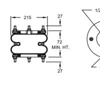 China SP253 Rubber Air Bags W01-R58-4045 Convoluted 8X2 Air Spring Dunlop for sale