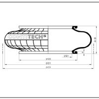China Contitech FS 310-12 VP Continental Bellows Type Single - Turn for sale