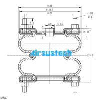 China Airsustech 6X2 Industrial Air Springs ContiTech FD 76-14 DS CR G1/2 Double Convoluted Air Bag for sale