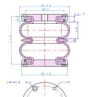 China 4 1/2 X 2 Industrial Air Springs  FD 44-5 DI G 3/8 CR Air Bags for sale