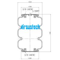 China TS16949 Suspension Air Springs 3B20F-2P03 Height Stroke Small DIA. 223MM for sale