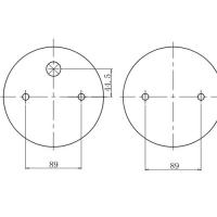 China TS16949 Suspension Air Springs 3B20F-2P03 Height Stroke Small DIA. 223MM for sale