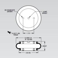 China W01-358-7001 Firestone Air Bags Rubber Bellows W01-358-0010 MAX H. 88.9MM for sale
