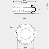 China Rubber Industrial Suspension Air Springs Actuator 120060H-1 With Full Stroke 23mm for sale