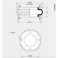 China 150076H-1 Industrial Air Springs Airsustech Safe Height 85mm As Inflatable Chuck for sale