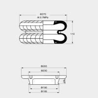 China S300-2R Double Suspension Air Spring Safe Height 130mm For Carton Filling Machines for sale
