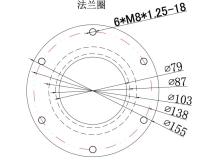China Aluminum  Air Spring Model 110 88820 Series F1 Connection Bolts Dia. 138 MM for sale