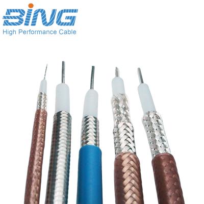 China RG141 Coaxial Cable M17/71 50 Ohm MIL-DTL-17 Compliant RF Cable with Fiberglass Jacket for sale