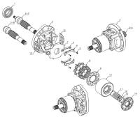 China Komatsu Excavator Hydraulic Parts For HPV35 / 55 Piston Pump Series for sale