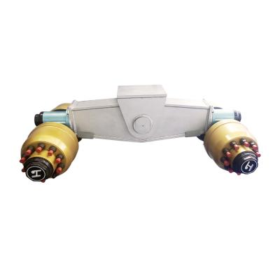 China Trailer Truck Used LUEN Semi Trailer Part Two Axle Rigid Suspension Trailer Kits For Sale for sale