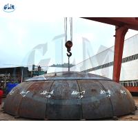 China Carbon Steel 2:1 Ellipsoidal Dished Head Dish End Diameter 11000mm Thick 58mm for sale