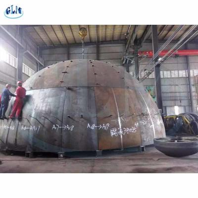China Larger Specification Segmented Hemispherical Tank Head 32mm Thickness for sale
