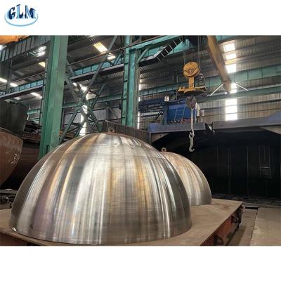 China Stainless Steel Hemispherical Tank Heads with Customized Size Range and Butt Welded Or Seamless Construction for sale