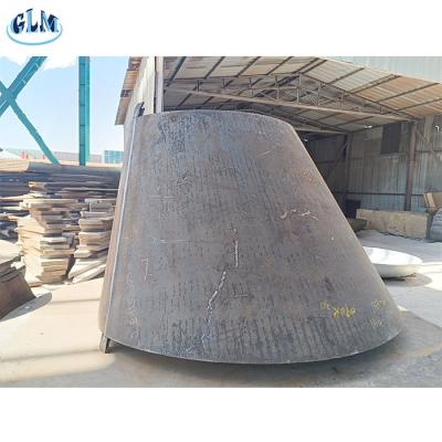 China Carbon Steel Eccentric Oblique Conical Tank Head with Flow Guidance for Pressure Reduction for sale