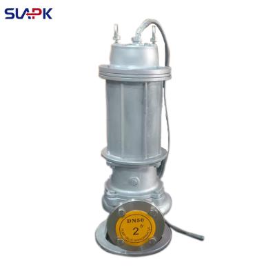 China 316 Stainless Steel Sewage Submersible Pump 80WQ40-10-2.2 with 40 m³/h Flow Rate and 2.2kW Power for Seawater Drainage for sale