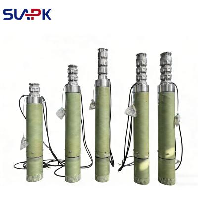 China SLAPK QJH Vertical Stainless Steel Submersible Pump 8-16 Inch Outlet High Pressure 700m Head for sale