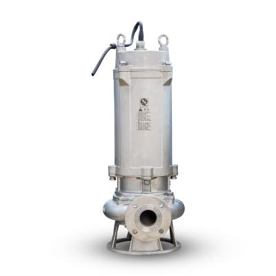 China 100WQP100-15-7.5KW Stainless Steel Submersible Sewage Pump 100m3h 15m Head Non-Clogging for sale