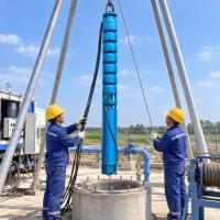 China 15kW Motor Deep Well Submersible Pump with 3-Inch Outlet and 50-60m Head for Borehole Water Extraction for sale