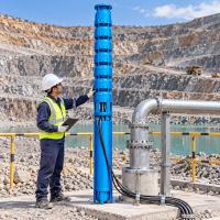 China 22kW Motor Deep Well Submersible Pump with 72-108m Head and 3-Inch Outlet for Borehole Extraction for sale