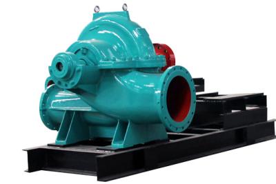 China Electric Diesel Engine Double Suction Split Case Pump 110-12500 m3/h Capacity 10-220m Head Horizontal Installation for sale
