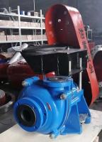 China Rubber Lined Slurry Pumps 4 / 3  for Corrosive Applications for Mining Tailings Blue RAL5015 for sale