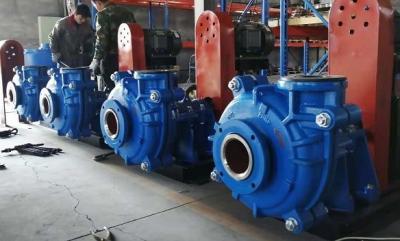 China 6 / 4 D  Heavy Duty Slurry Pump Single Casing Hard Metal High Chrome Alloy for High Density Slurries for sale
