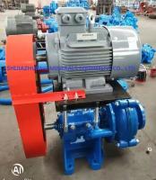 China 3 / 2 C r Rubber Lined Slurry Pumps Siemens Electric Motor Connected By Belts & Pulleys for sale