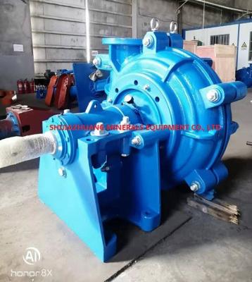 China 6 Inch 150mm Discharge Heavy Duty Slurry Pump Hard Metal A05 In Blue Color for sale