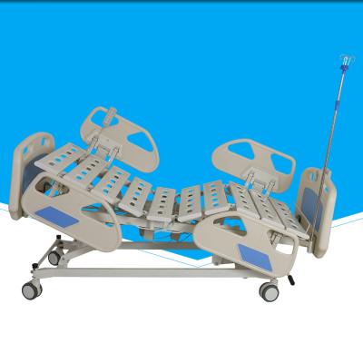 China Electric ICU Hospital Bed 5 Functions 220kg Load Capacity with ABS Side Rails for sale