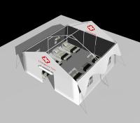 China Heavy Duty Tube Tent Survival Shelter 6m-15m Span Water Resistant UV Protection for sale