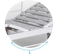 China Incline Two Crank Hospital Patient Bed 2080x960x500mm Aluminum Alloy Side Rails 220kg Load for sale