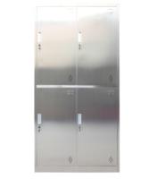 China 4 Door Double Tiers Changing Room Medicine Display Cabinet H1800mm Cold Rolled Steel for sale