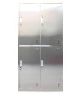 China 4 Door Double Tiers Changing Room Medicine Display Cabinet H1800mm Cold Rolled Steel for sale