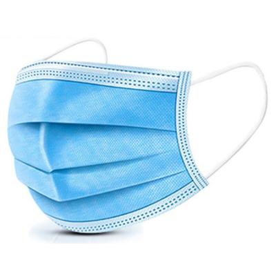 China Disposable Medical Face Mask 3 Ply 17x9.5cm Blue CE FDA Certified for sale