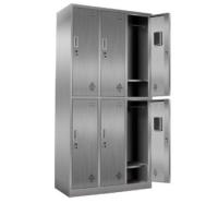 China 6 Door Stainless Steel Medicine Display Cabinet H1800xW900xD500mm Cold Rolled Steel Locker for sale